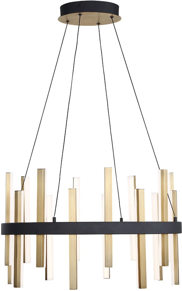 Modern Forms PD-87924-BK-AB Harmonix Modern Black Aged Brass LED Pendant Lighting Fixture - MFO ...