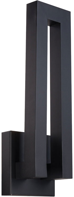 Modern Forms WS-W1718-BK Forq Contemporary Black LED Exterior Light Sconce - MFO-WS-W1718-BK