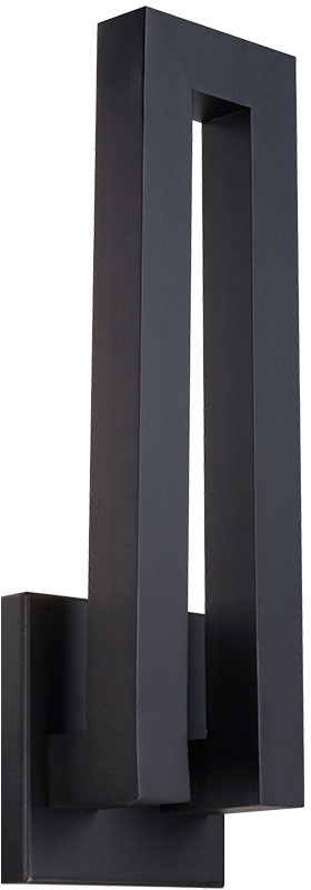 Modern Forms WS-W1724-BK Forq Modern Black LED Outdoor Wall Lighting - MFO-WS-W1724-BK