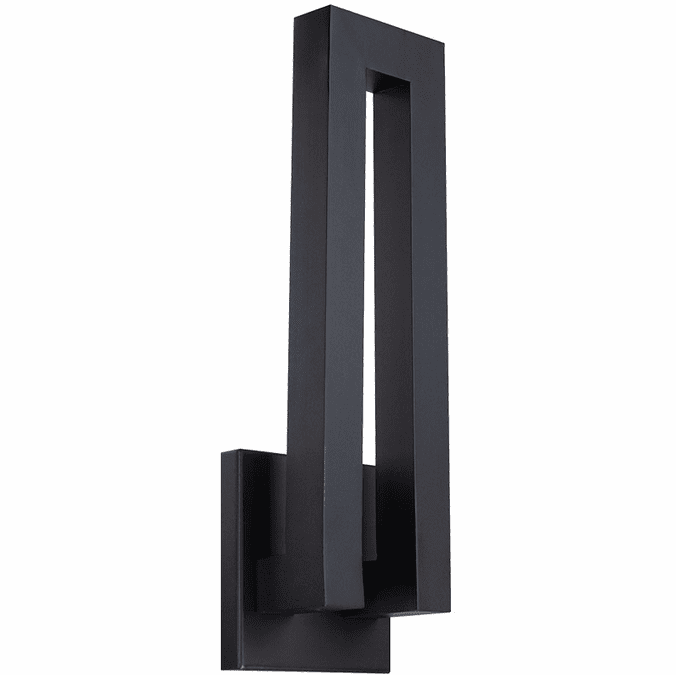 Modern Forms WS-W1724-BK Forq Modern Black LED Outdoor Wall Lighting - MFO-WS-W1724-BK
