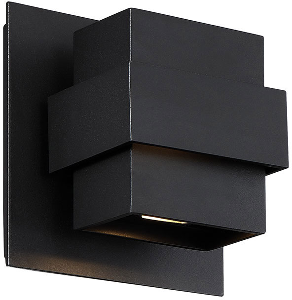 Modern Forms WS-W30507-BK Pandora Contemporary Black LED Outdoor Wall Lamp - MFO-WS-W30507-BK