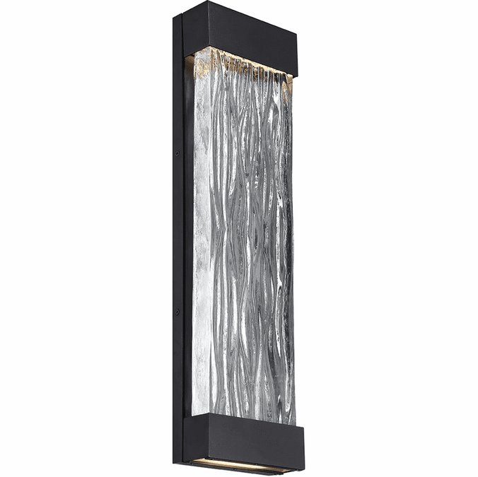 Modern Forms WS-W37922-BK Fathom Modern Black LED Exterior Sconce Lighting - MFO-WS-W37922-BK