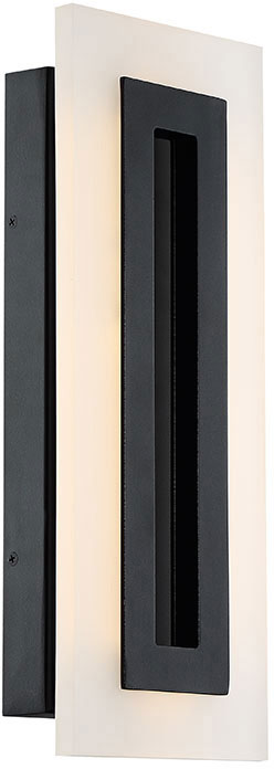 Modern Forms WS-W46817-BK Shadow Contemporary Black LED Exterior Wall Lighting - MFO-WS-W46817-BK