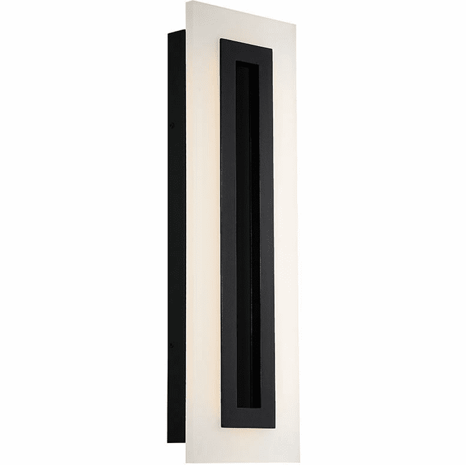 Modern Forms WS-W46824-BK Shadow Contemporary Black LED Outdoor Wall Light Sconce - MFO-WS-W46824-BK