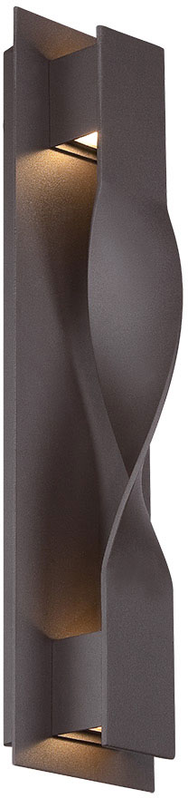 Modern Forms WS-W5620-BZ Twist Modern Bronze LED Exterior Lamp Sconce - MFO-WS-W5620-BZ