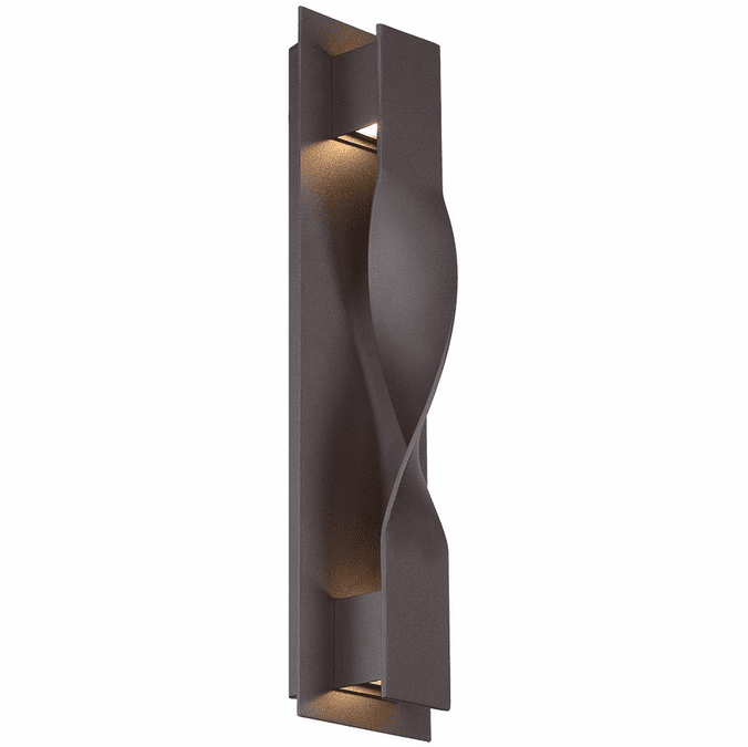 Modern Forms WS-W5620-BZ Twist Modern Bronze LED Exterior Lamp Sconce - MFO-WS-W5620-BZ