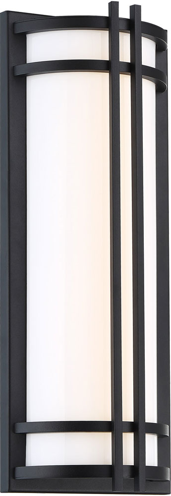 Modern Forms WS-W68618-BK Skyscraper Contemporary Black LED Outdoor Light Sconce - MFO-WS-W68618-BK_
