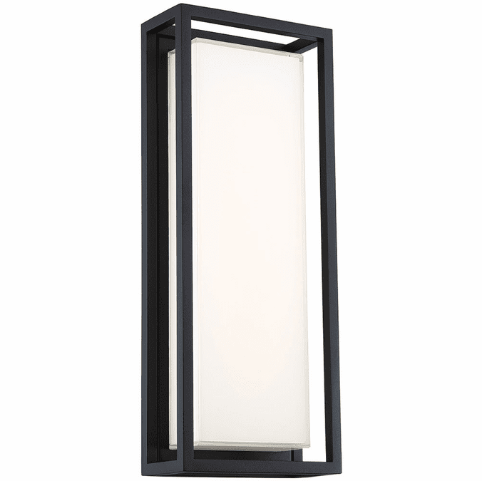 Modern Forms WS-W73620-BK Framed Contemporary Black LED Outdoor Wall Lamp - MFO-WS-W73620-BK