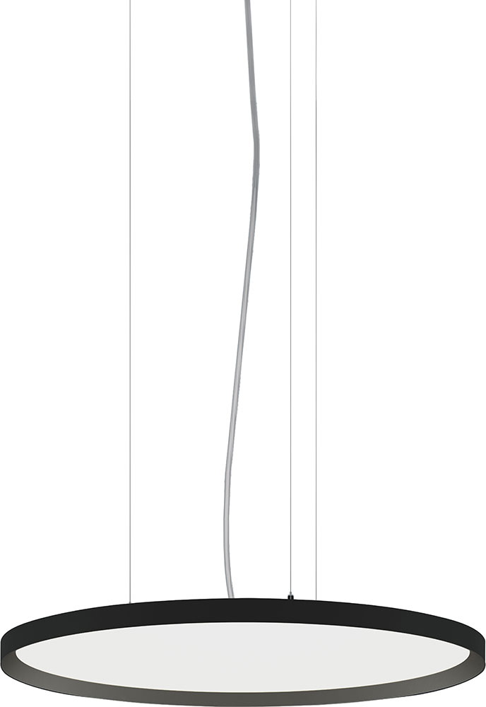 Molto Luce BINA-PENDANT-ROUND-BLACK Bina Contemporary Black LED Pendant ...