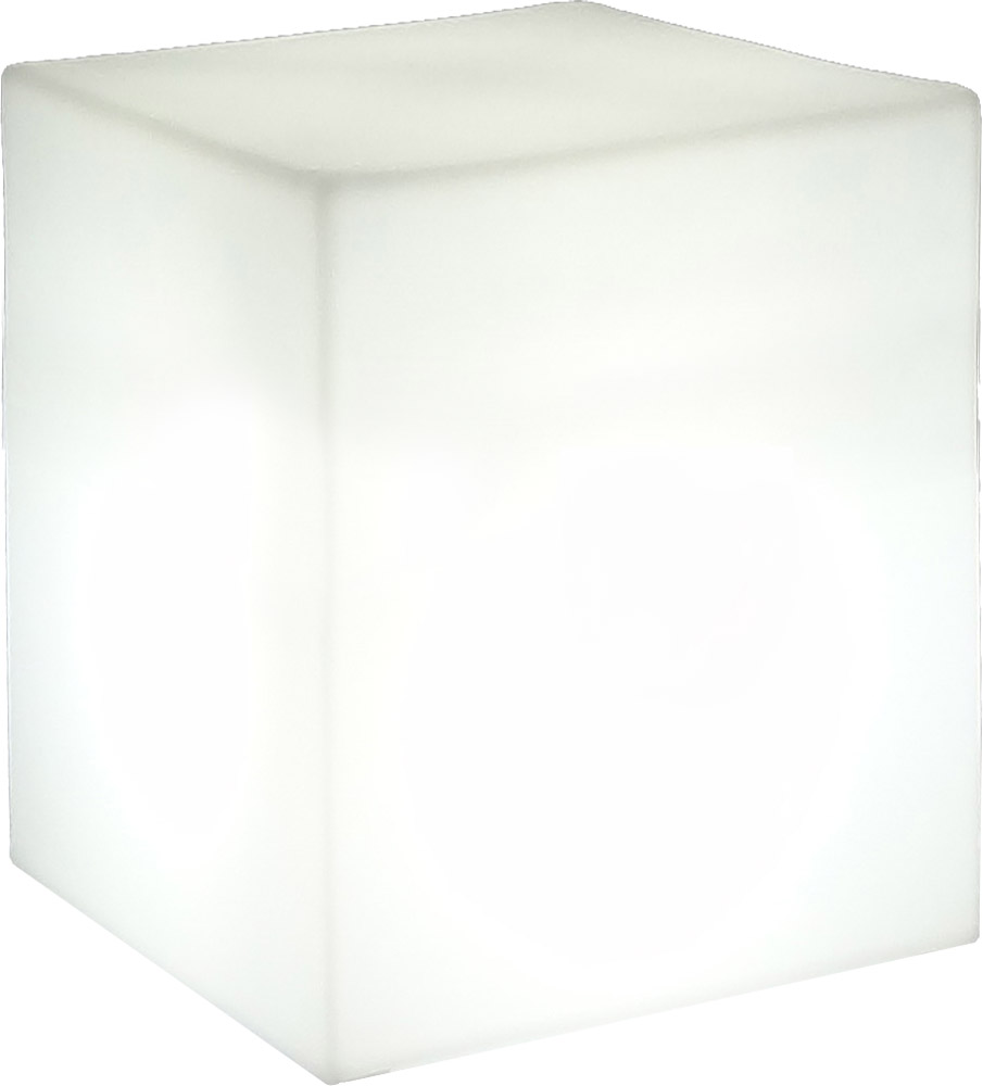 Newgarden LUMCB053SSNW Cuby Modern White LED 21" Illuminated Cube Stool ...