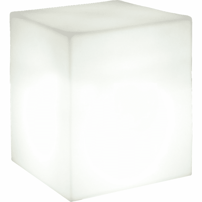 Newgarden LUMCB053SSNW Cuby Modern White LED 21" Illuminated Cube Stool ...