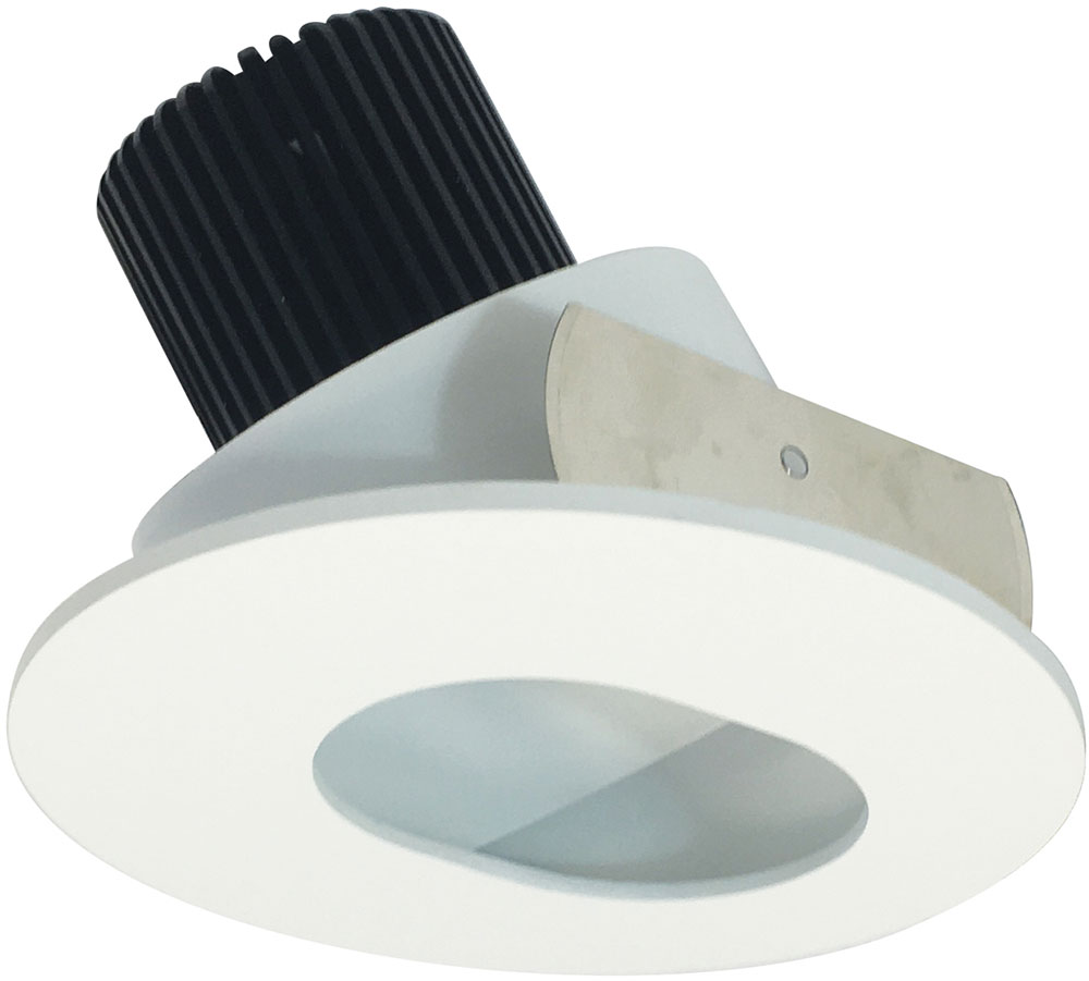 Nora NIO-4RSLXMPW Iolite Modern Matte Powder White LED 4" Round ...