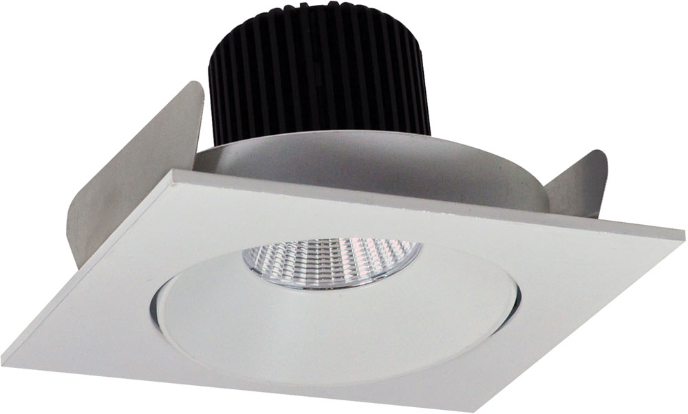 Nora NIO-4SCXWW Iolite Modern White LED 4" Square Adjustable Cone ...