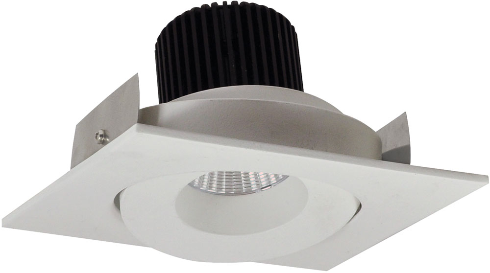 Nora NIO-4SGXWW Iolite Contemporary White LED 4" Square Adjustable ...