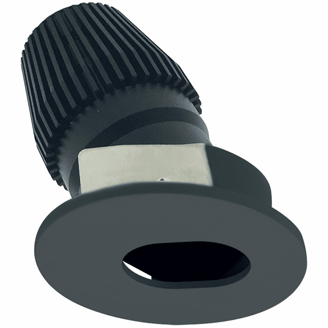 Nora NIOB-1RSLXBB Iolite Contemporary Black LED 1" BWF Round Adjustable ...