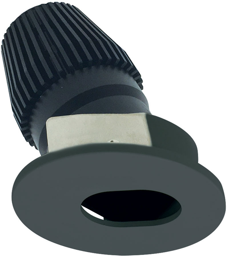 Nora NIOB-1RSLXBB Iolite Contemporary Black LED 1" BWF Round Adjustable ...