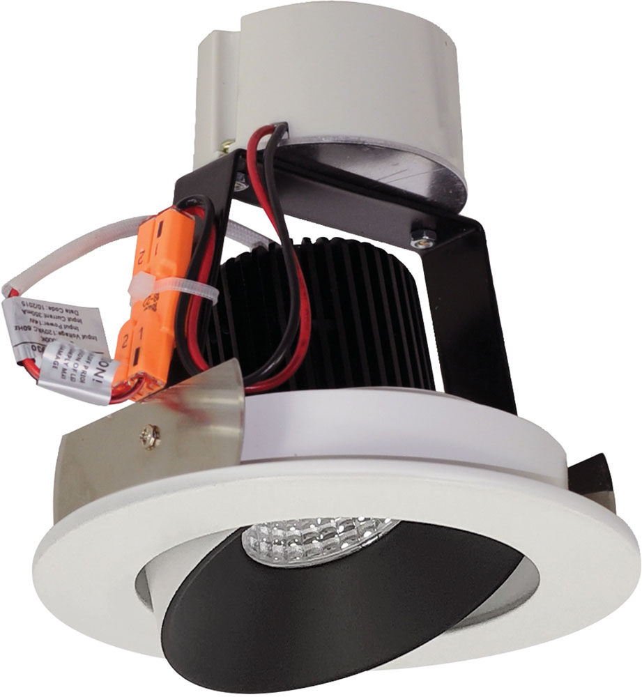 Nora NIR-4RCXBW Iolite Modern Black Reflector / White Flange LED 4 ...