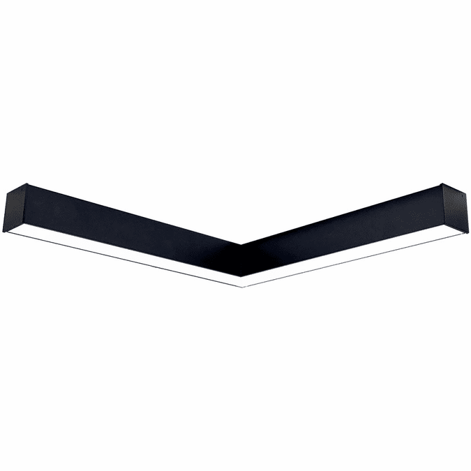 Nora NLINSW-L334B L-Line Modern Black LED "L" Shaped Direct Linear ...