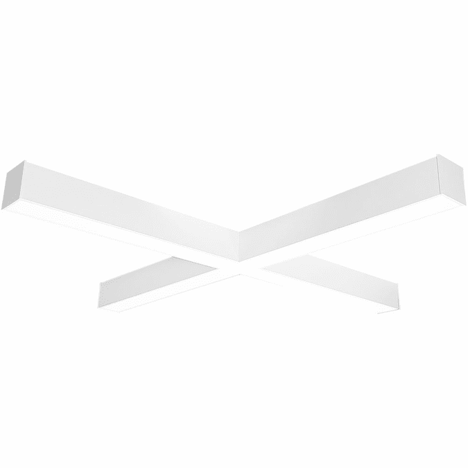 Nora NLINSW-X334W L-Line Modern White LED "X" Shaped Direct Linear ...