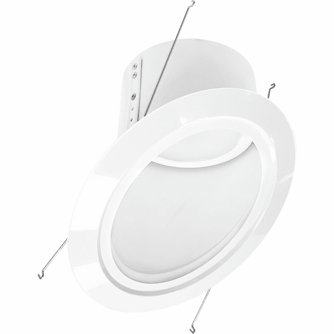 Nora NLRS-611L1TWW Contemporary White LED 6 Inch Sloped Reflector ...