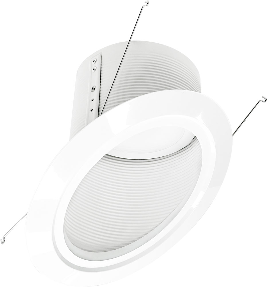 Nora NLRS-612L1TWW Modern White LED 6 Inch Sloped Baffle Down Lighting ...