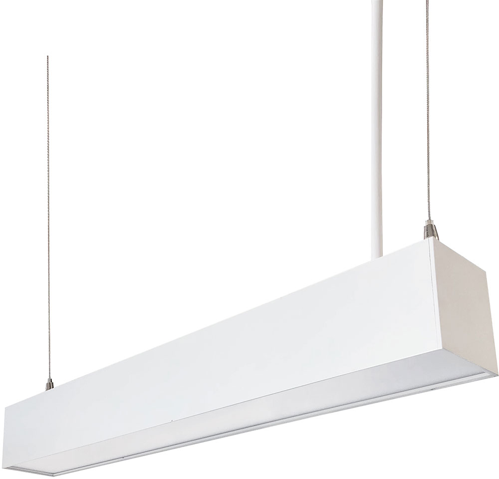Nora NLUD-4334W L-Line Indirect / Direct Modern White LED 4ft Linear ...