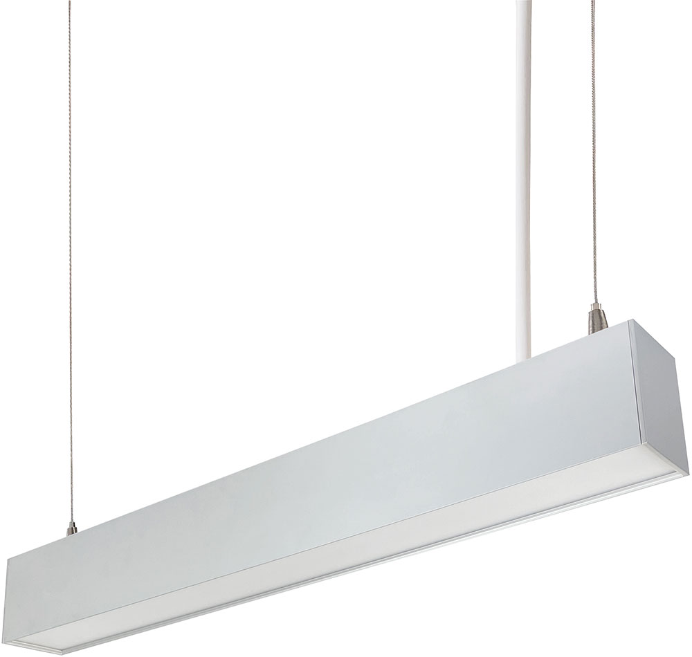 Nora NLUD-8334A L-Line Indirect / Direct Modern Aluminum LED 8ft Linear ...
