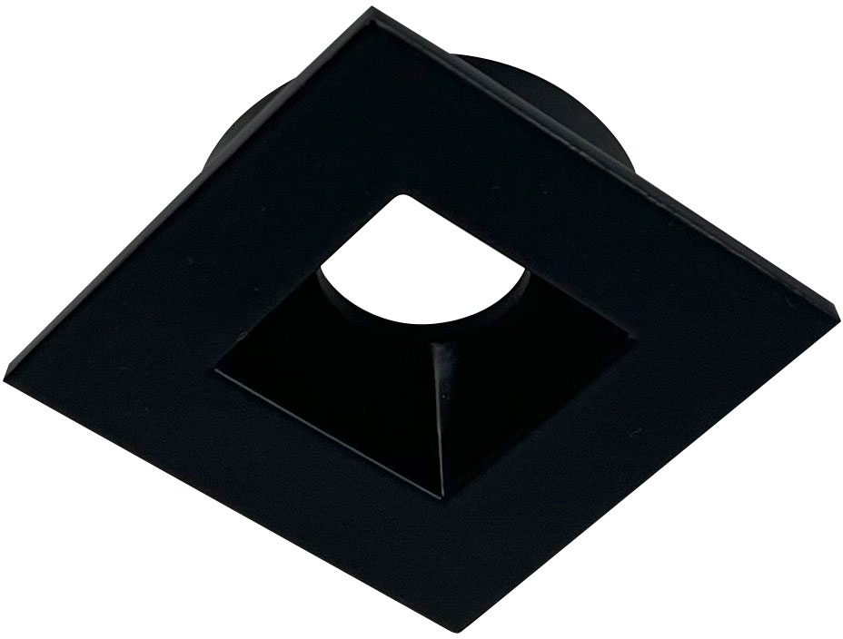 Nora NM1-PSDTBB Contemporary Black Recessed Can Light Square Trim - NOR ...