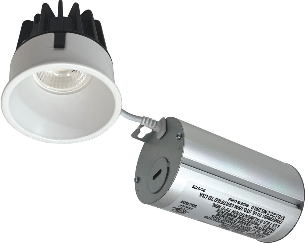 Nora NM2-2RTLDC60MPW M2 Contemporary Matte Powder White LED 2" Round ...