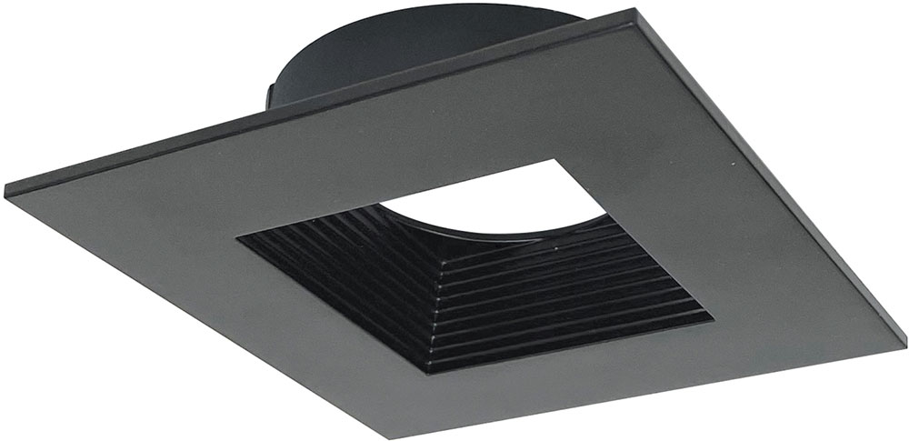 Nora NM4-SDTB M4 Contemporary Black Square Baffle Recessed Light Recessed Light Trim for NM4-RDC ...