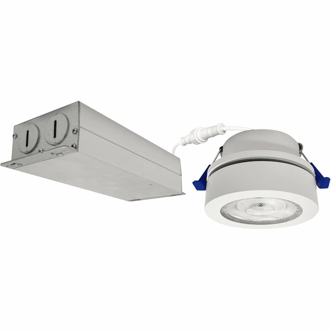 Nora NMW-4MPW Wave Modern Matte Powder White LED 4 Inch Surface Mount ...