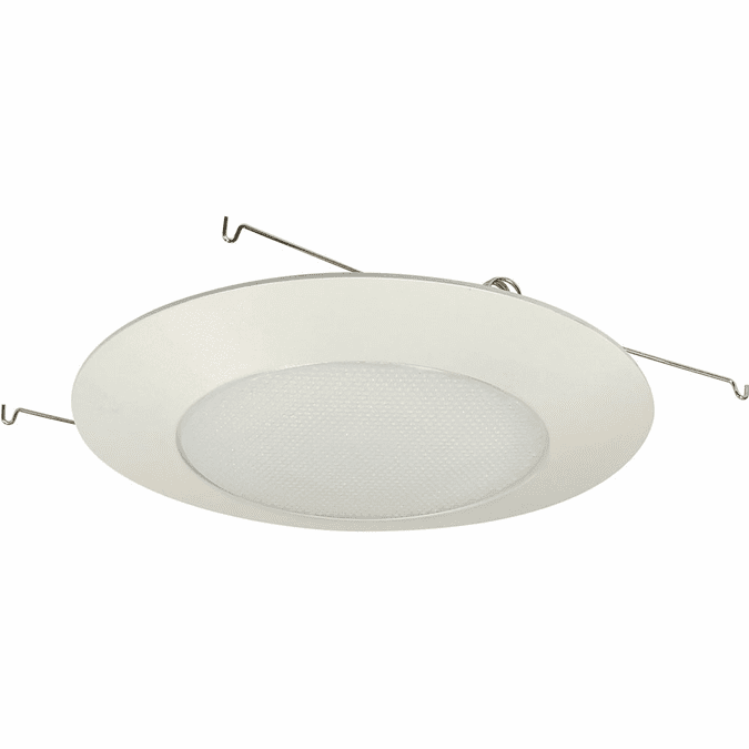 Nora NP-22 Modern White 6 Inch Albalite Lens w/ Plastic Recessed ...