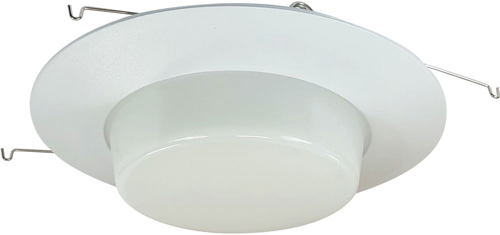 Nora NP-24 Contemporary White 6 Inch Drop Opal Lens w/ Plastic Ceiling ...