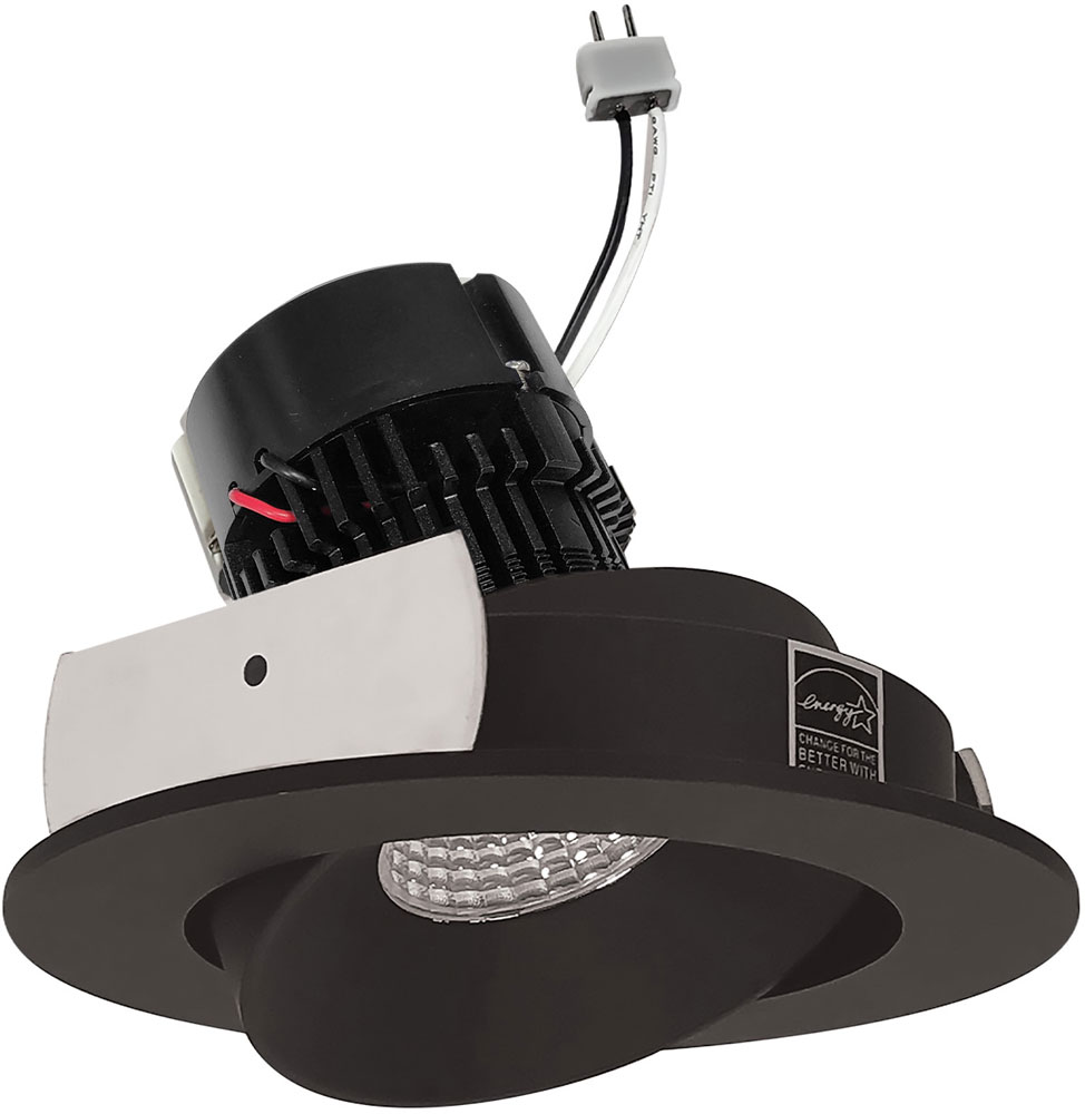 Nora NPRLV-4RCBZ 4 Inch Pearl Contemporary Bronze LED Round Adjustable Cone Retrofit Down ...