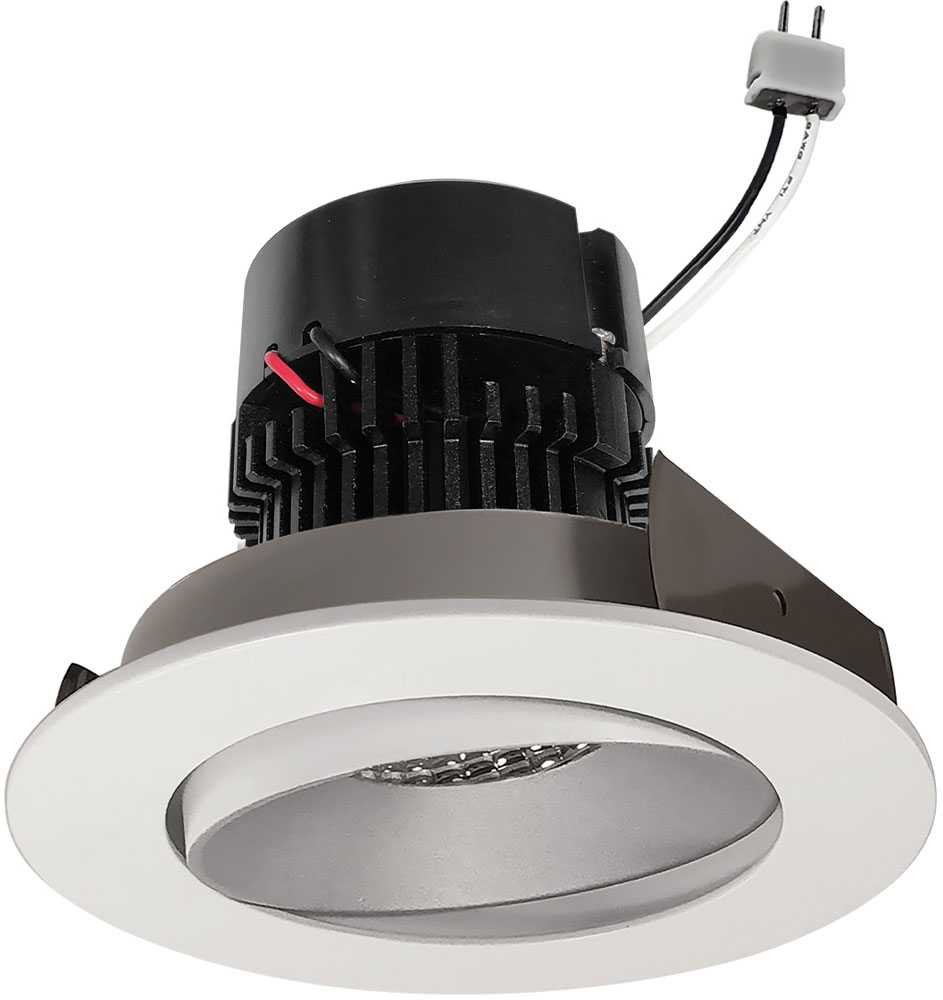 Nora NPRLV-4RCHZMPW 4 Inch Pearl Modern Haze / Matte Powder White LED ...