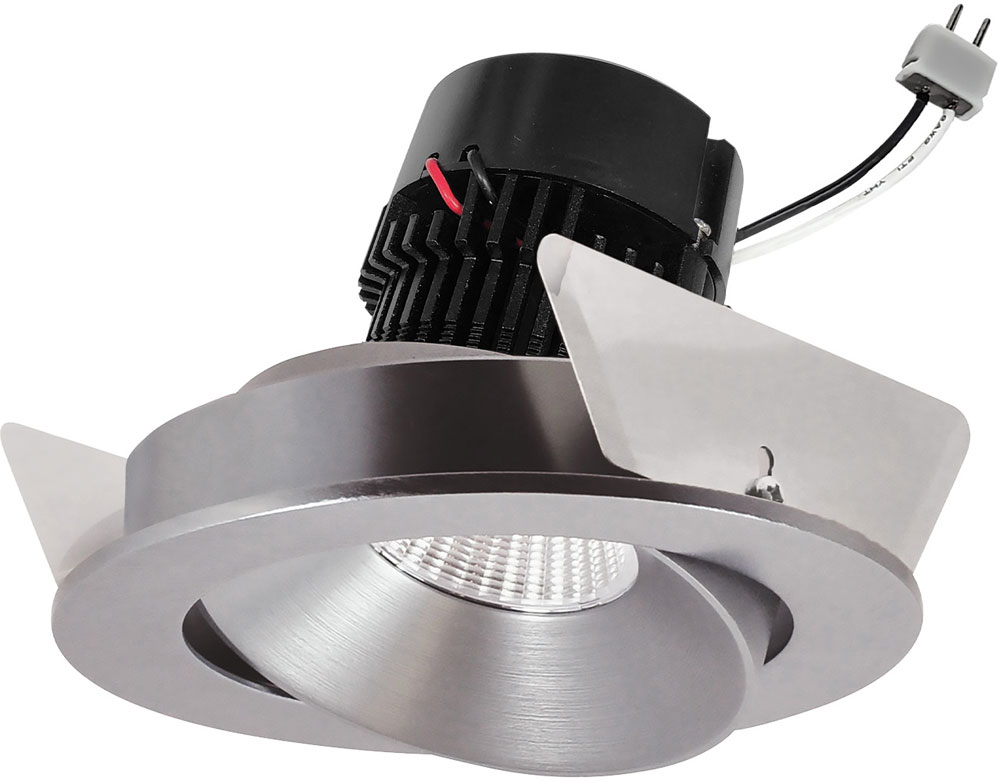 Nora NPRLV-4RCNN 4 Inch Pearl Modern Natural Metal LED Round Adjustable ...