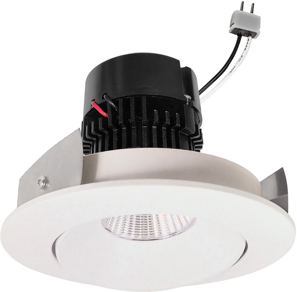 Nora NPRLV-4RCWW 4 Inch Pearl Modern White LED Round Adjustable Cone ...