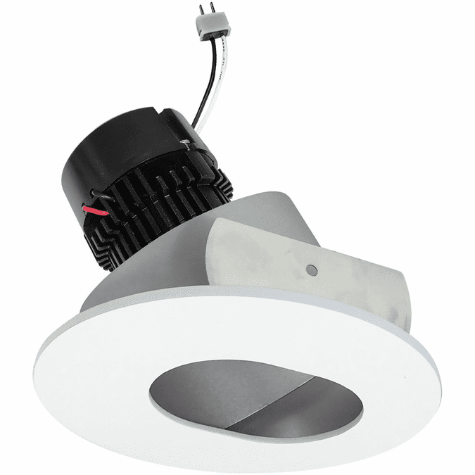 Nora NPRLV-4RSLHZMPW 4 Inch Pearl Modern Haze / Matte Powder White LED ...