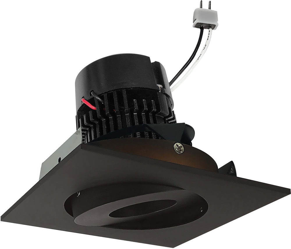 Nora NPRLV-4SGBZ 4 Inch Pearl Modern Bronze LED Square Adjustable ...