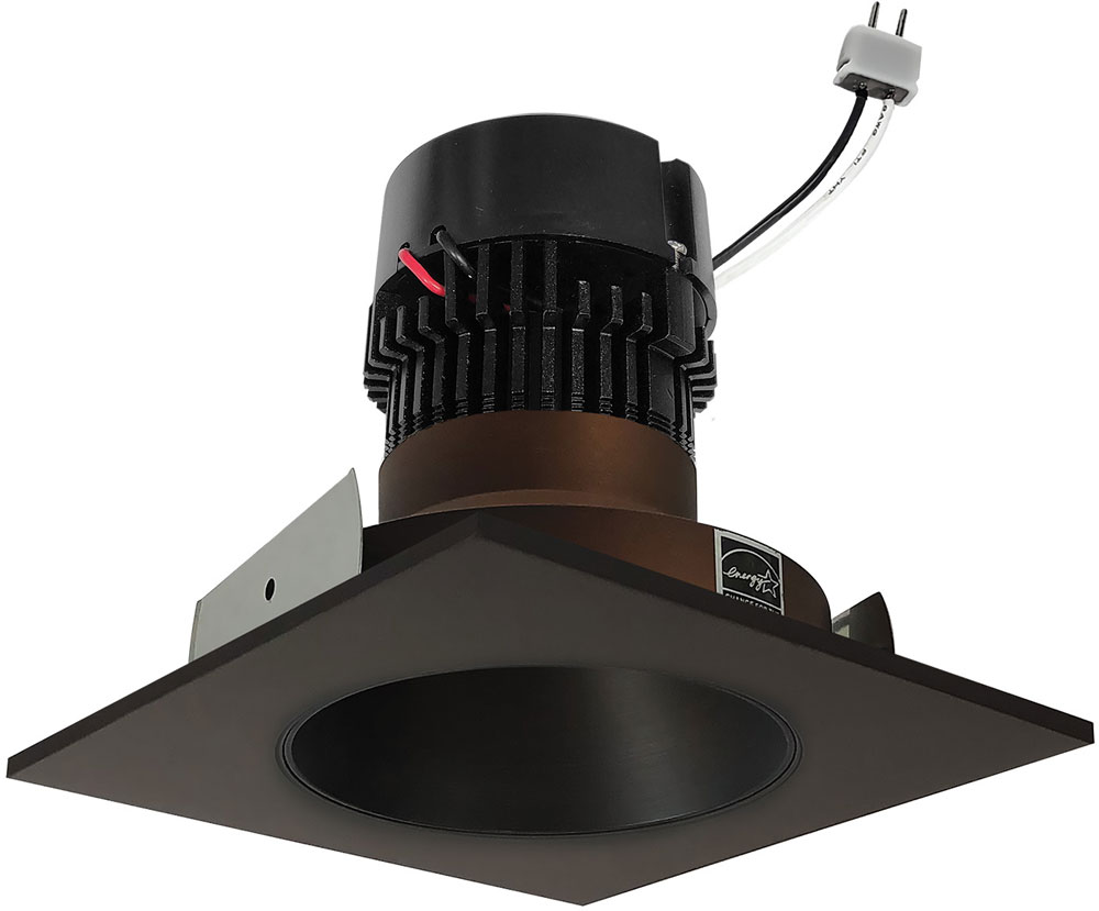 Nora NPRLV-4SNDCBZ 4 Inch Pearl Contemporary Bronze LED Square Retrofit ...