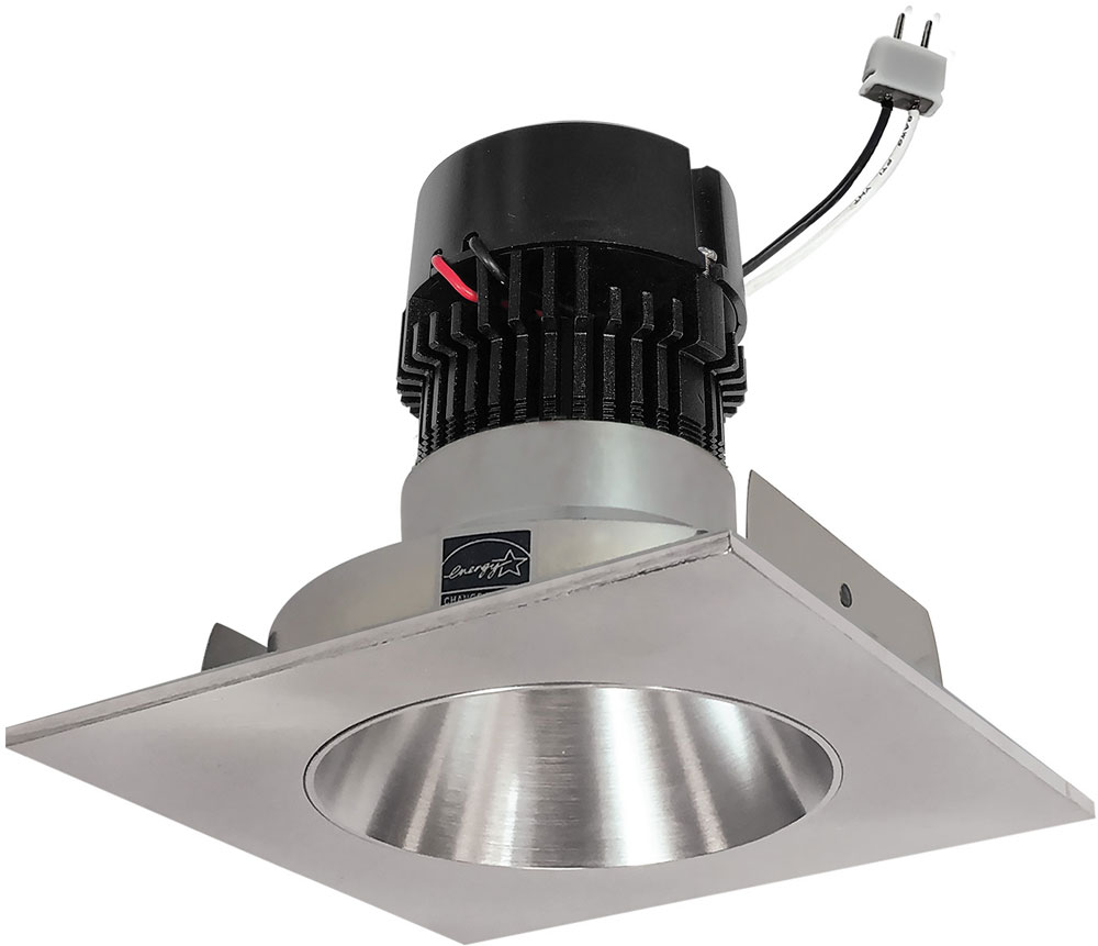 Nora NPRLV-4SNDCNN 4 Inch Pearl Contemporary Natural Metal LED Square ...