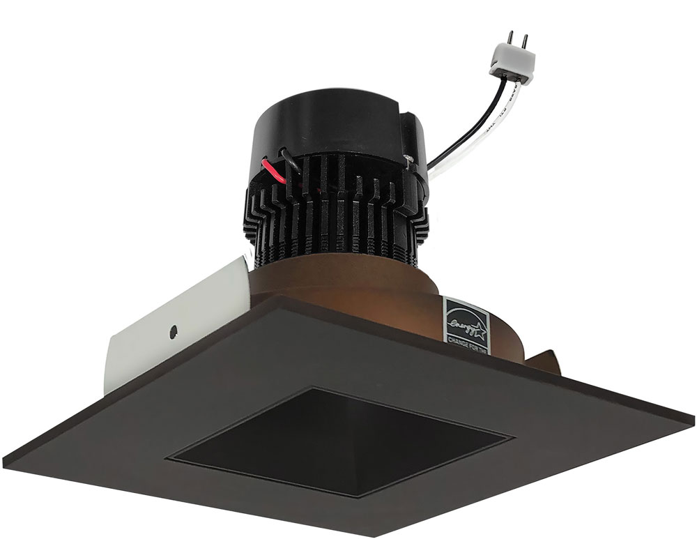 Nora NPRLV-4SNDSQBZ 4 Inch Pearl Modern Bronze LED Square Retrofit ...