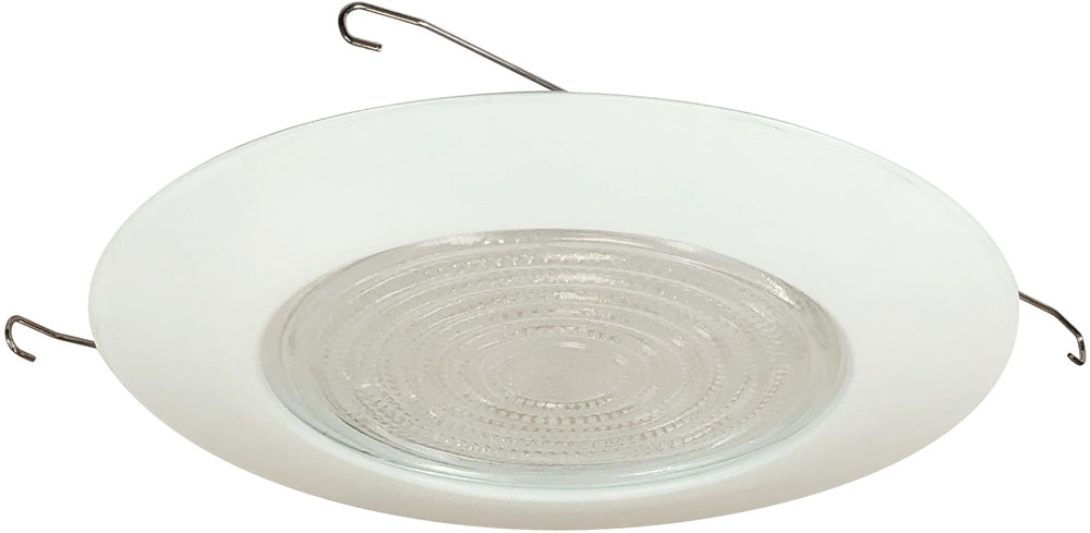 Nora NT-23 Contemporary White 6 Inch Fresnel Shower Lens w/ Metal ...