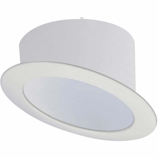 Nora NTS-615W Modern White 6 Inch Sloped Metal Reflector Ceiling Can ...