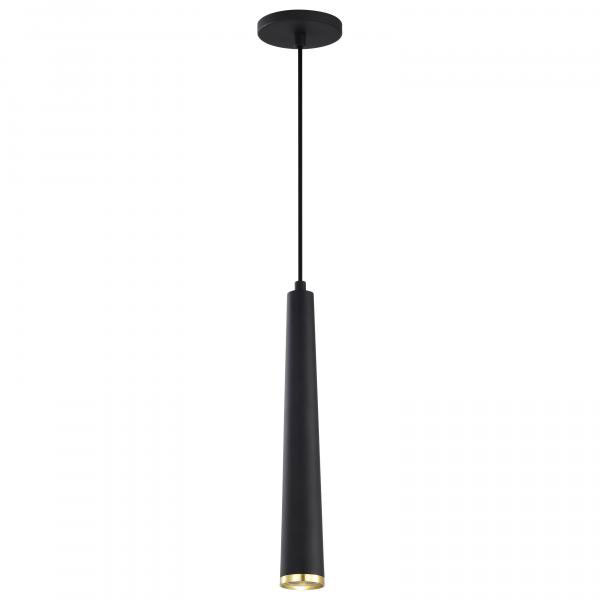 Nuvo 62/828 Melrose Modern Matte Black / Brushed Brass LED Mini Drop ...