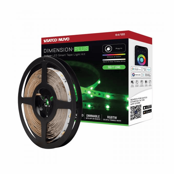 Nuvo 64-120 Modern White 16' LED Light Strip - NUV-64-120