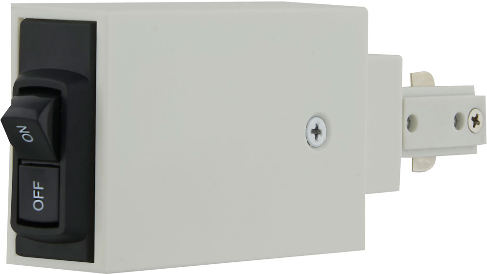 Nuvo TL102 Modern White 240 Watt Track Live End Current Limiter - NUV-TL102