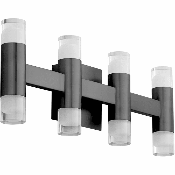 Oxygen 3-597-15 Alarum Contemporary Black LED 4-Light Bathroom Lighting ...