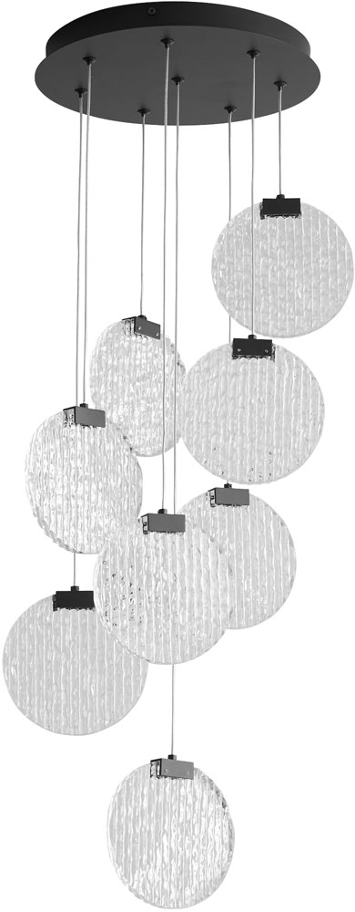 Oxygen 3-6051-15 Axiom Modern Black LED Mini Hanging Light Fixture ...