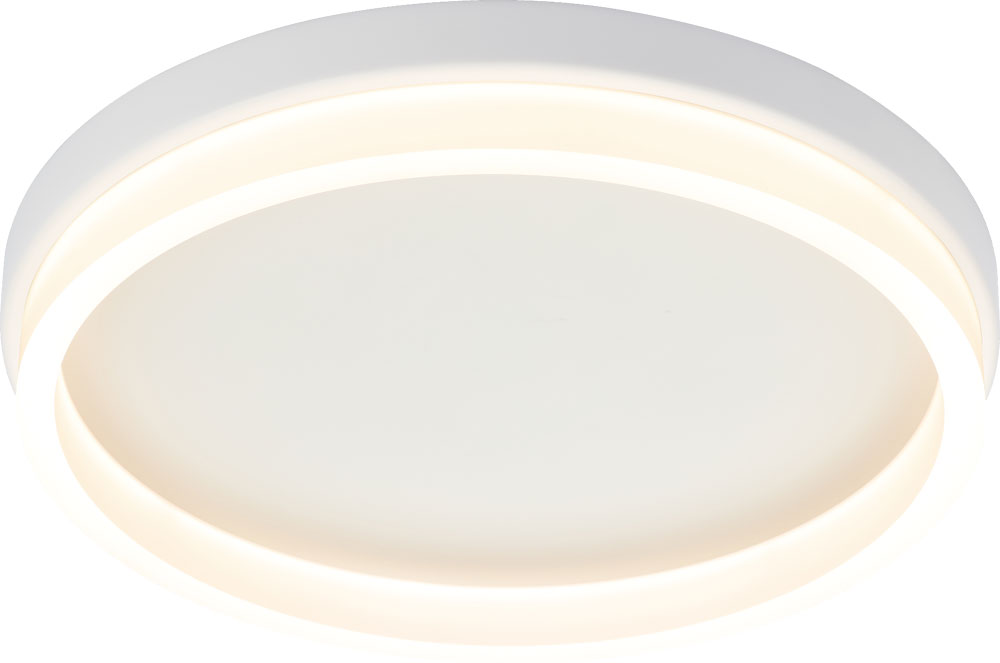 PageOne PC010014-MW Anello Modern Matte White LED 18.5" Ceiling Light ...